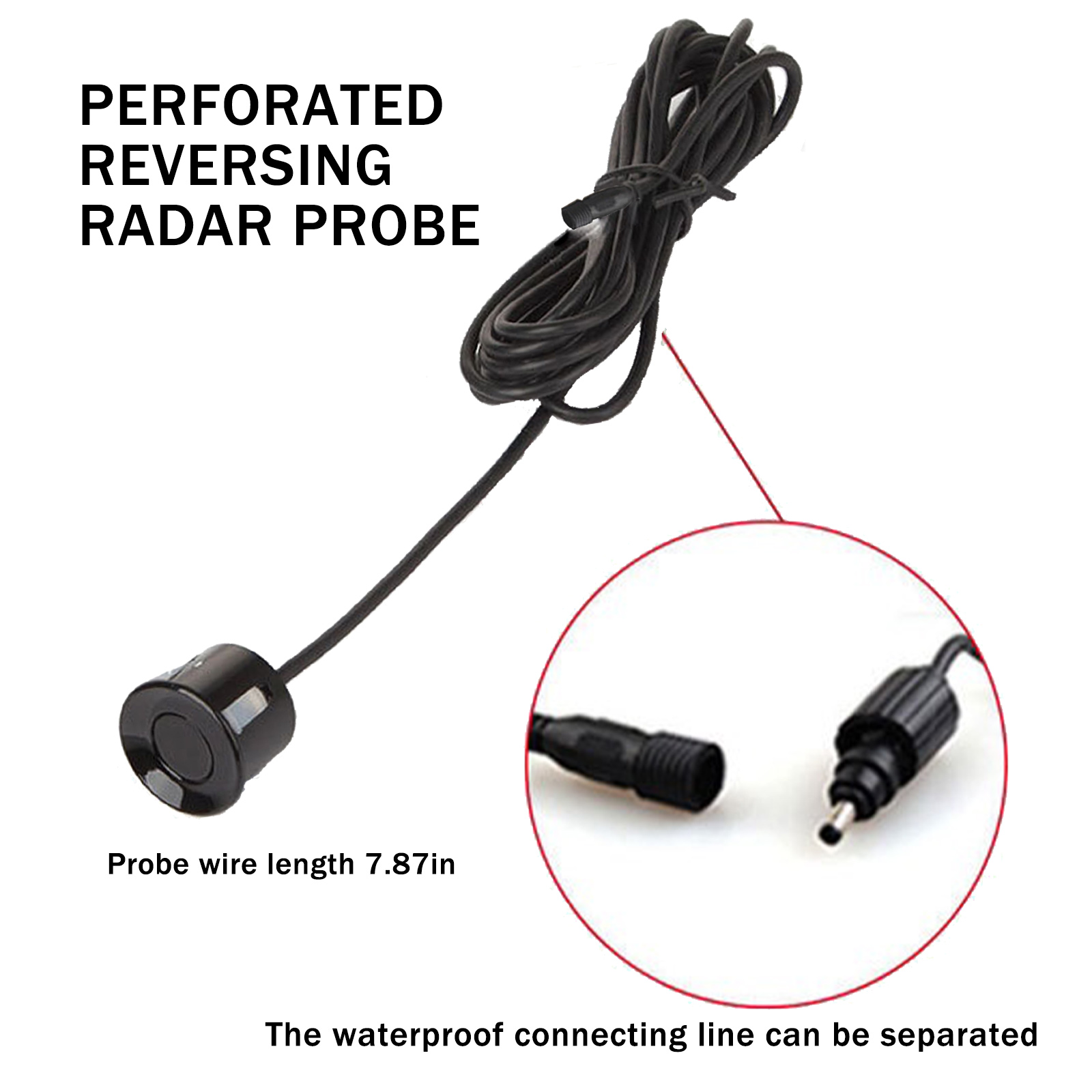 Pièces Auto,Capteur étanche de stationnement de voiture,1 pièce,20mm 0.2m,noir,Radar de recul ...