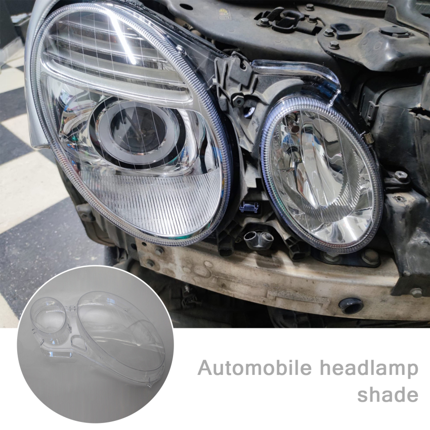 ใหม่ฝาครอบไฟหน้า W211เลนส์ไฟหน้ารถยนต์ฝาครอบแก้วสำหรับ Benz W211 E240 E200 E350 E280 E300 2002 ...
