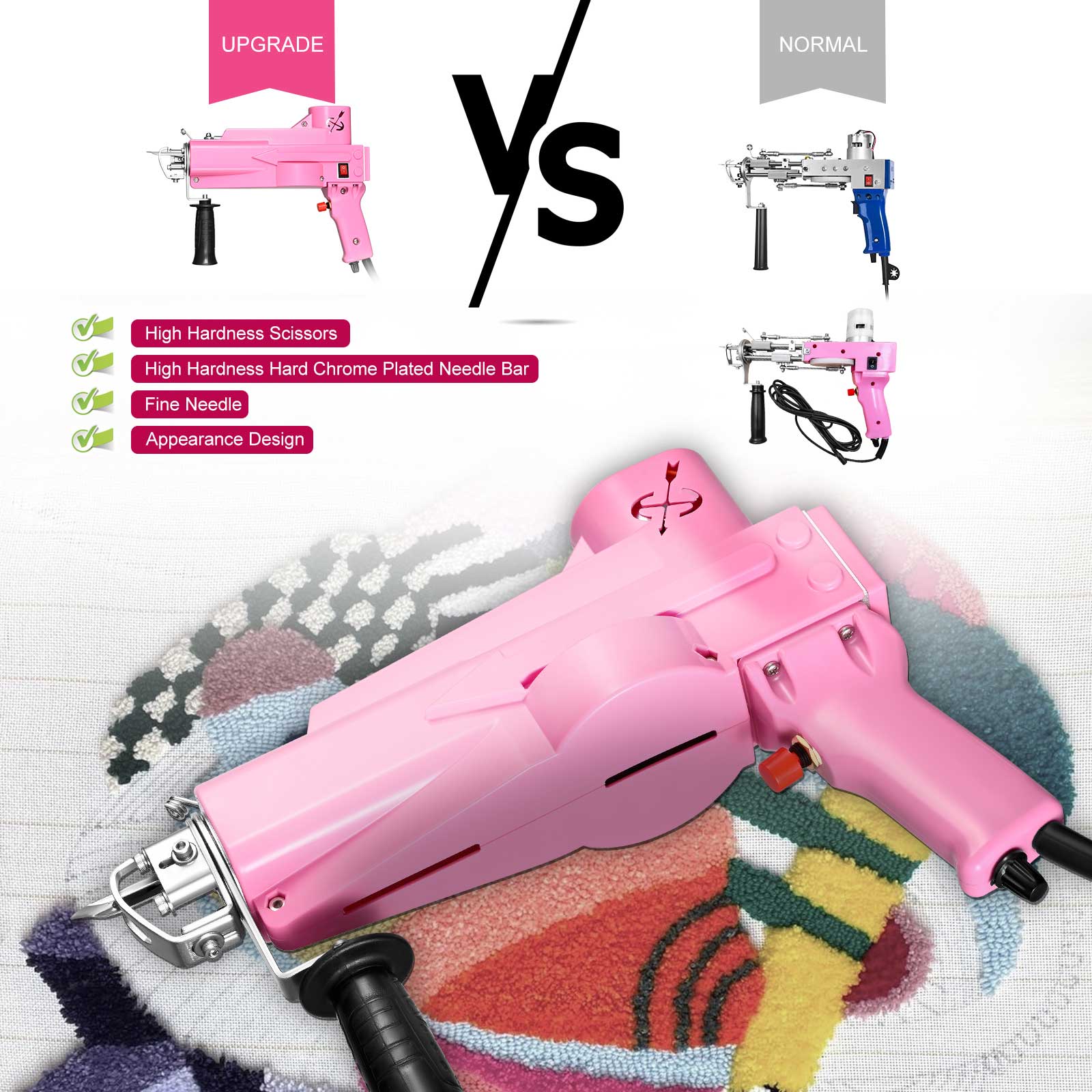 Generic Tufting Gun 2 in 1 Upgrade Electric Tufting Gun Carpet Weaving ...